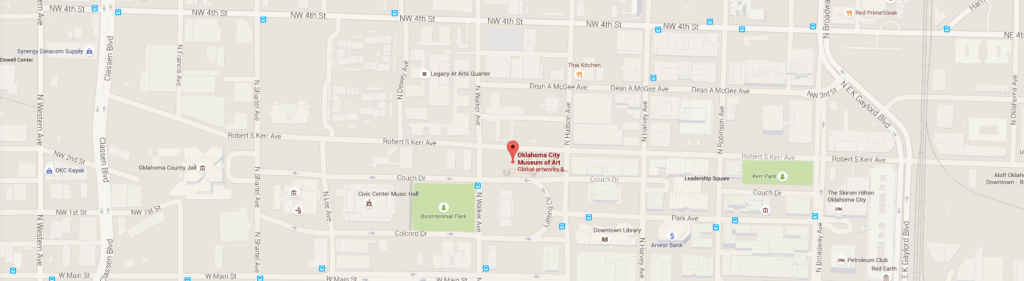 Map, Directions & Parking | Oklahoma City Museum of Art | OKCMOA